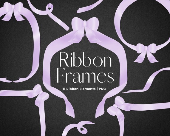 Purple Ribbon Border Clip Art