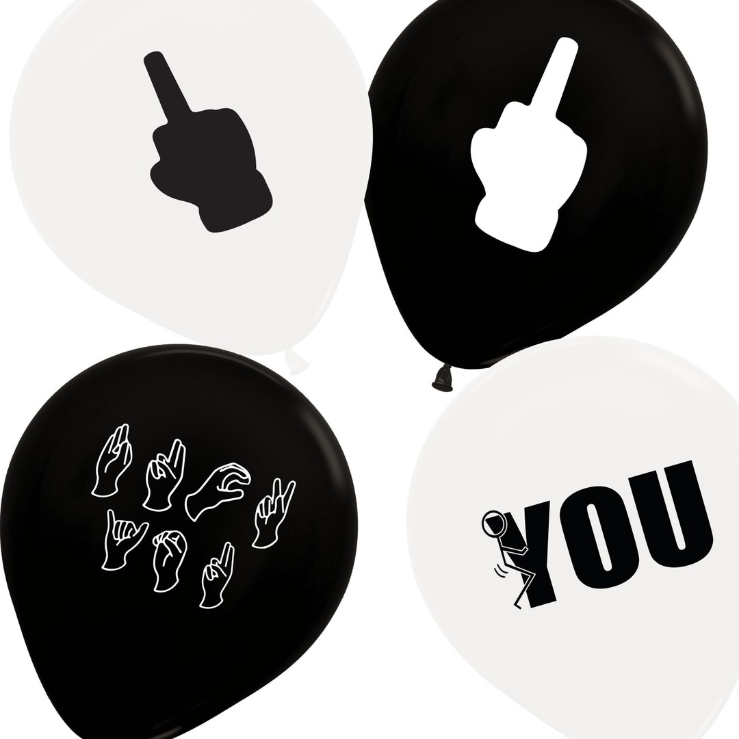 Middle Finger Party Balloons: Funny Divorce Decor, 16-pack - Etsy