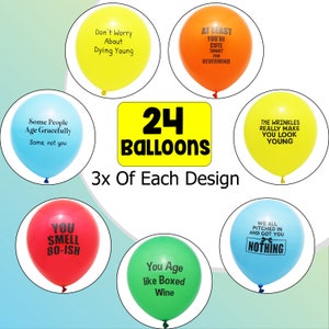 24 Pack Rude Offensive and Abusive Party Balloons Great for Birthdays ...