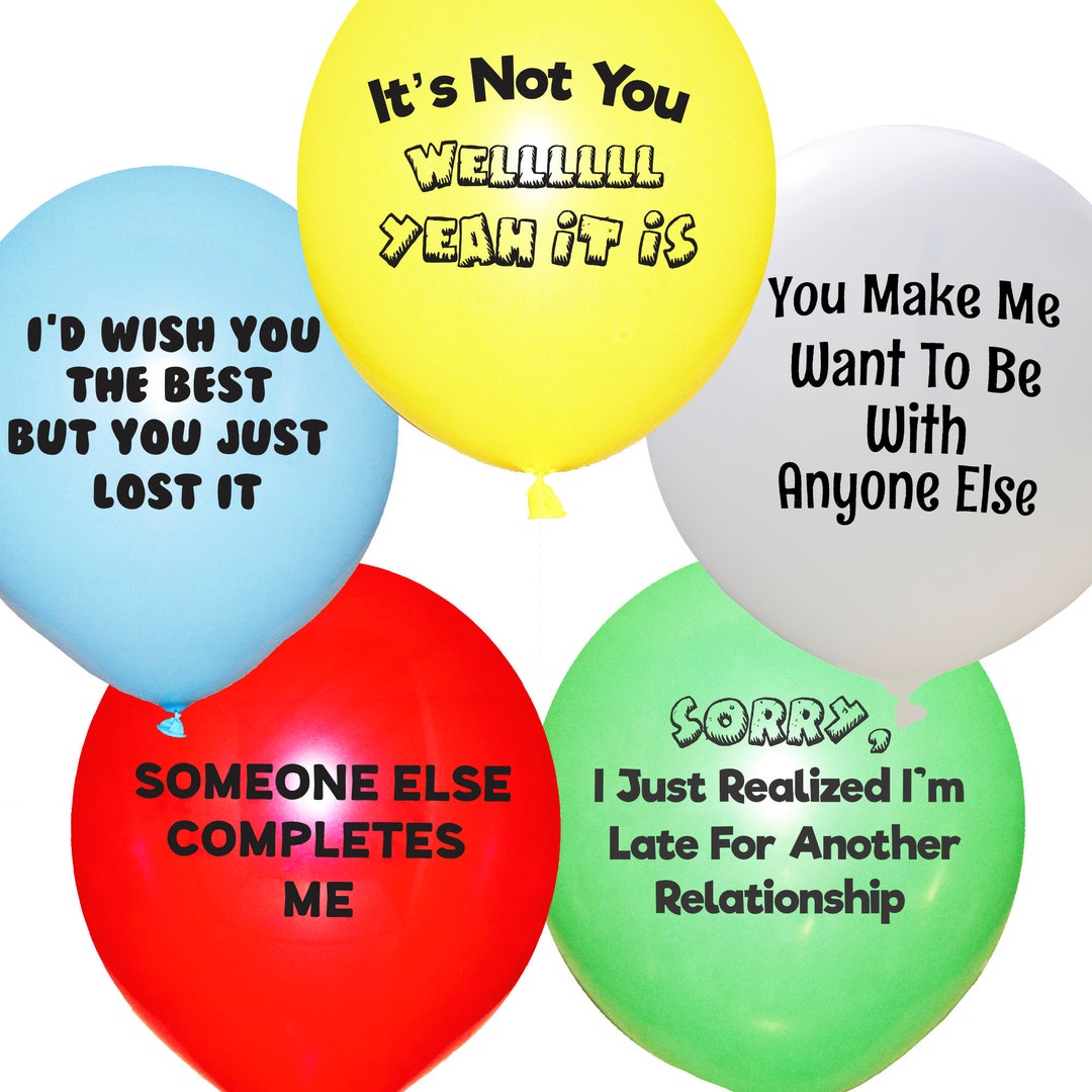 15 Break up Balloons Divorce Party Balloons End Your Relationship on A ...