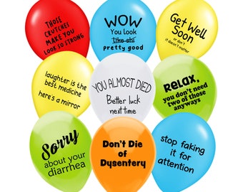Funny Get Well Soon or Don t Sympathy Gift Abusive Balloons Etsy