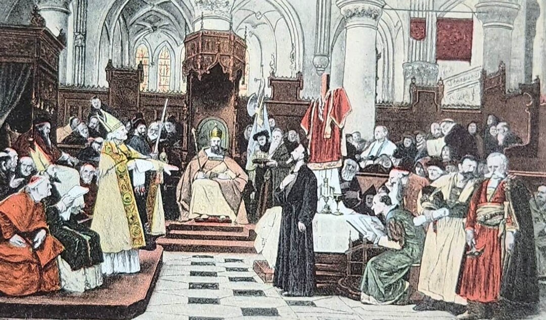 JAN HUS at the Council of Constance. Vintage Post Card - Etsy