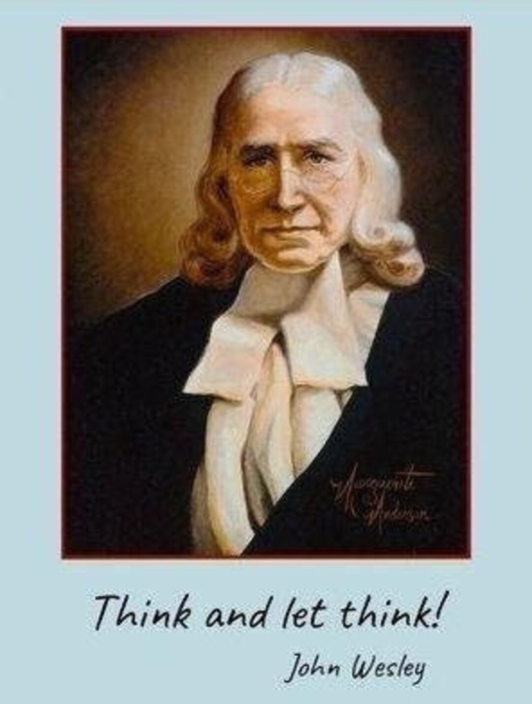 JOHN WESLEY, Think and Let Think! Quote Card - Etsy