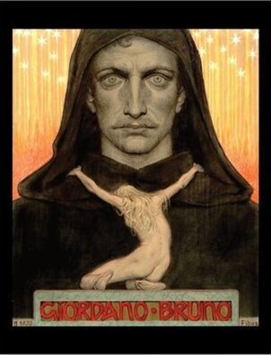 GIORDANO BRUNO. Fibus Artist. Art Card - Etsy