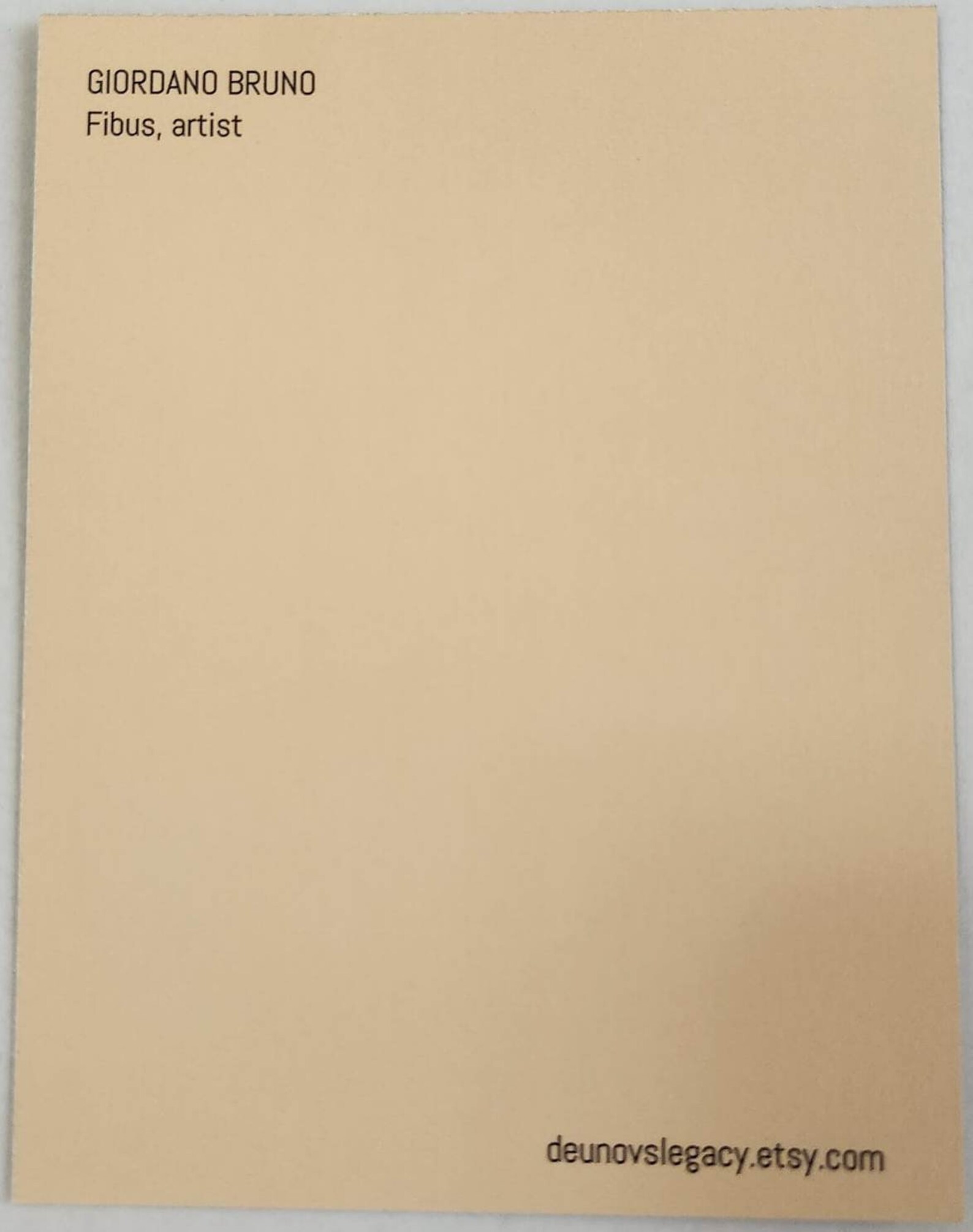 GIORDANO BRUNO. Fibus, Artist. Art Card - Etsy