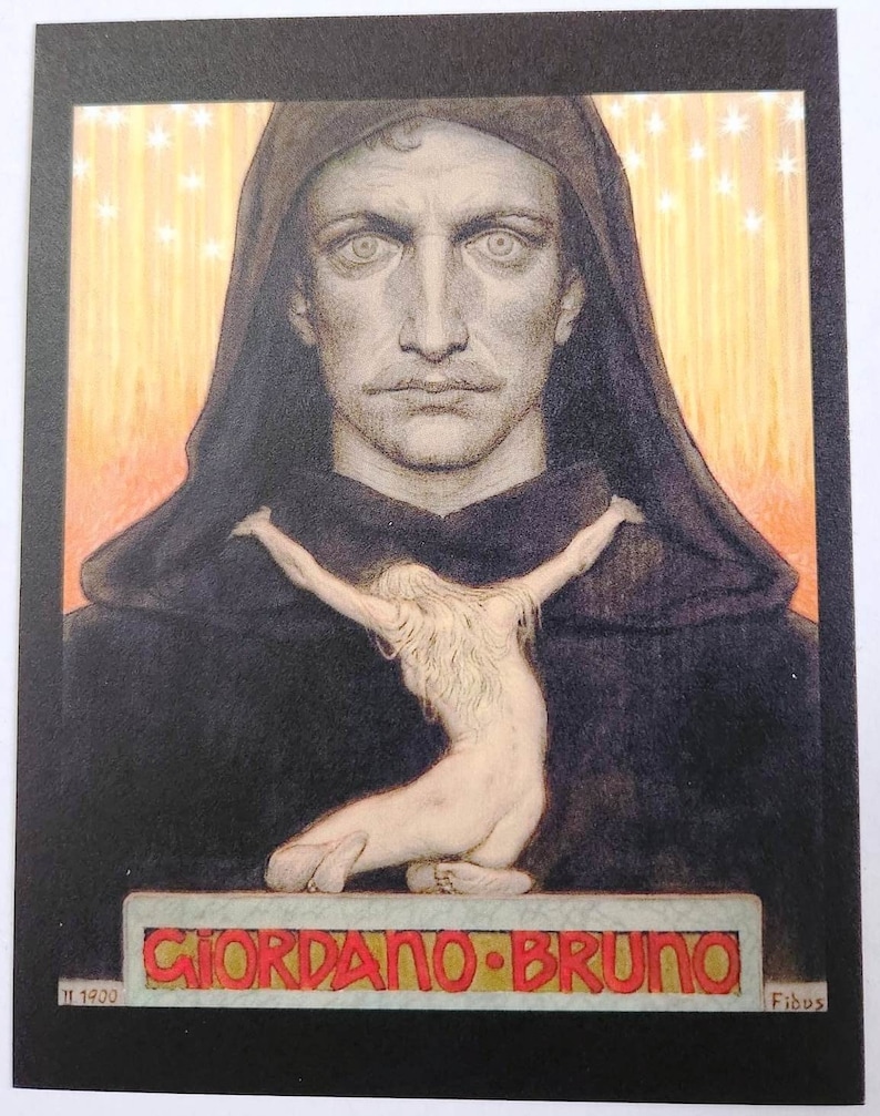 GIORDANO BRUNO. Fibus, Artist. Art Card - Etsy