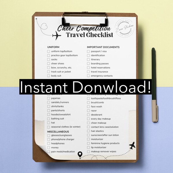 Cheer Competition Checklist Svg - Etsy