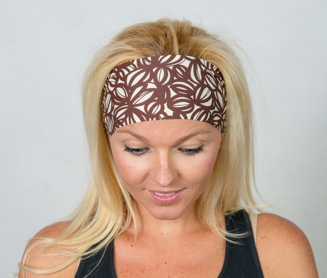Workout Headband Fitness Headband Brown Yoga Headband Running Etsy