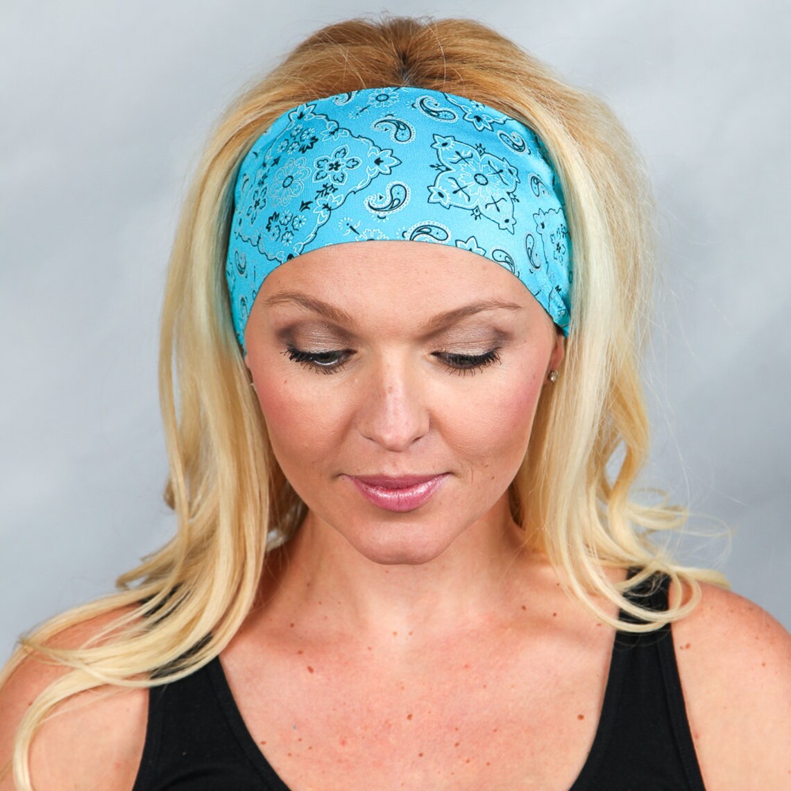 Workout Headband-Running Headband-Fitness Headband-Blue Yoga | Etsy