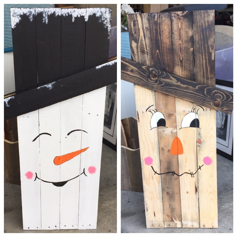 Scarecrow Double Sided Snowman - Etsy