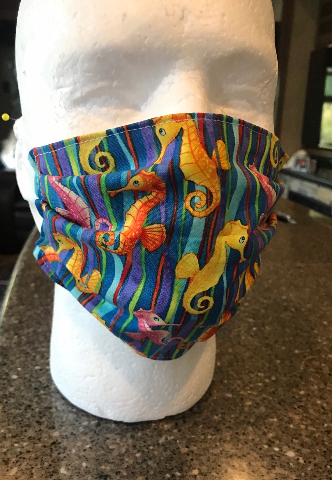 Seahorse Face Mask adult Ocean Life Sea Creatures | Etsy