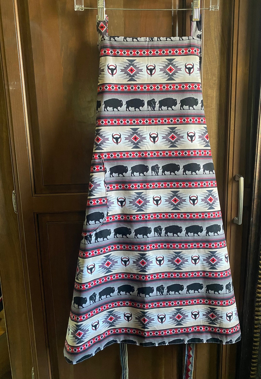 Buffalo Apron - Apron With Bison Print - Western Style Apron - Etsy