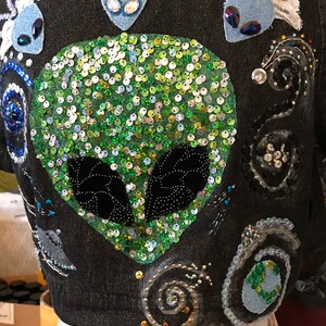 Upcycled Sequined Bling Alien Shrug - Etsy