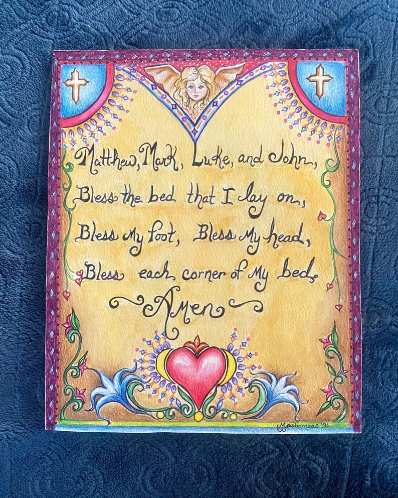 Art Print - A Child’s Prayer - Matthew, Mark, Luke, and John - Etsy