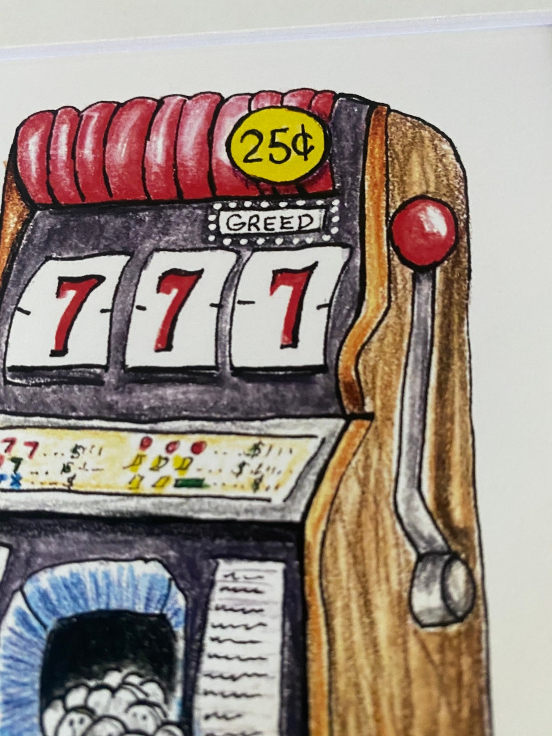 Old Slot Machine - Art Print - Etsy