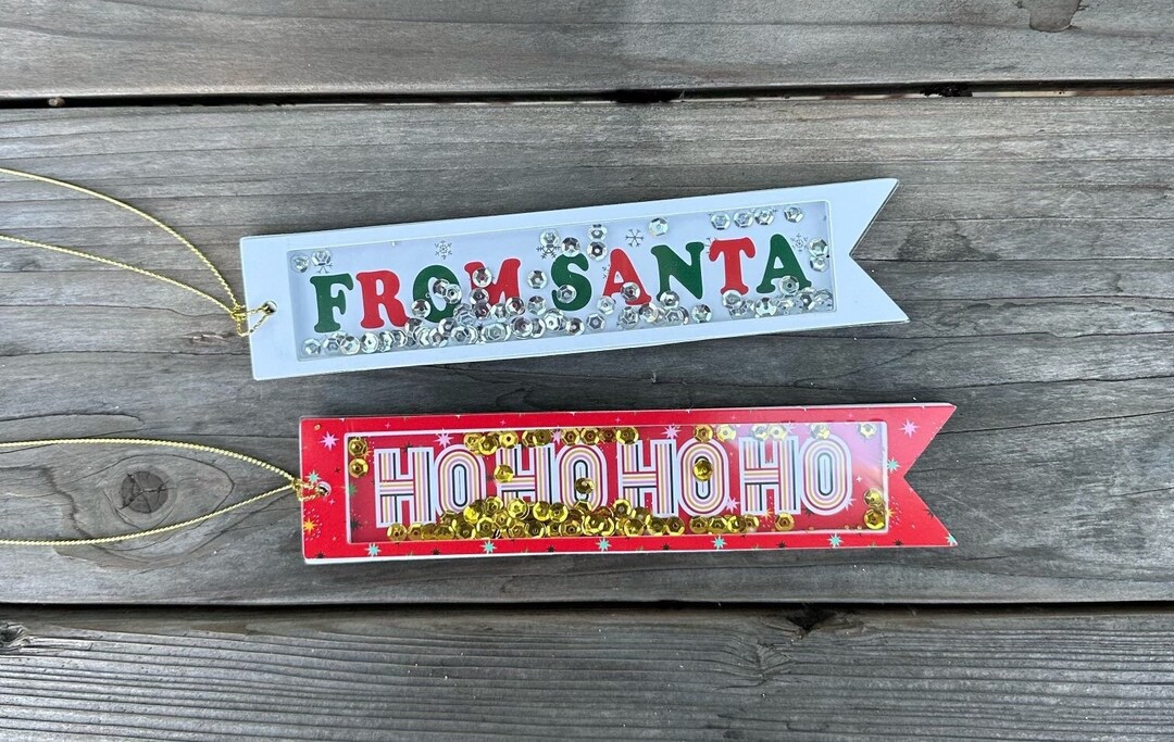 Santa Inspired Shaker Christmas Gift Tags (set of 2) - Etsy