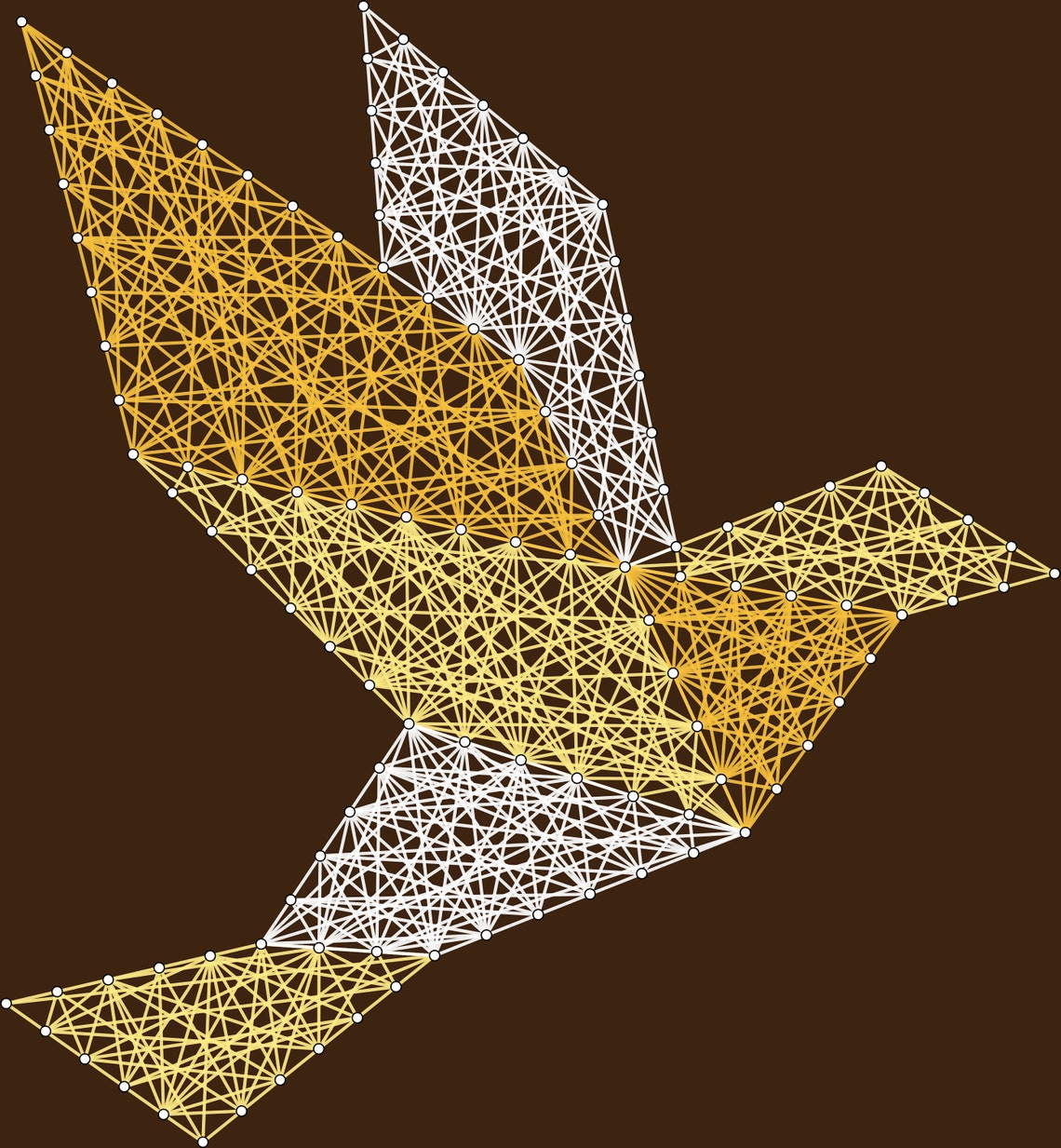 Customizable Origami Bird String Art: Buy as a DIY String Art | Etsy