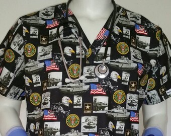 Us Army Scrub Top - Etsy