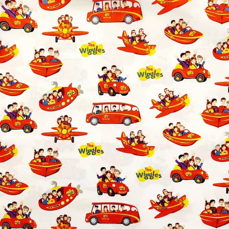 Fabrics the Wiggles Big Red Car or Bubble Guppies 100% Cotton Quilt by ...