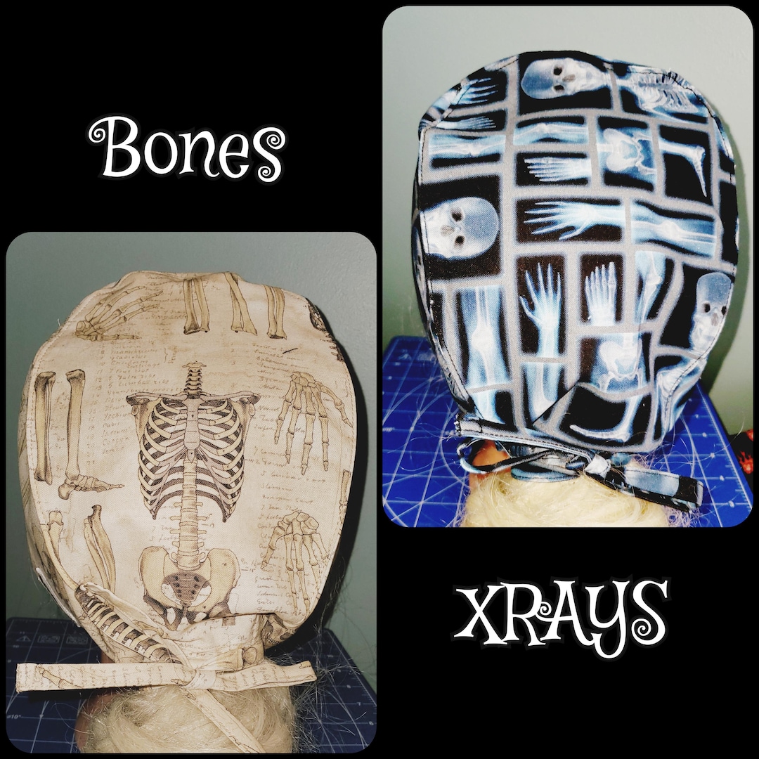 Scrub Caps Orthopedic Bones/skeleton/xrays 5 100% Cotton Comfy Styles ...