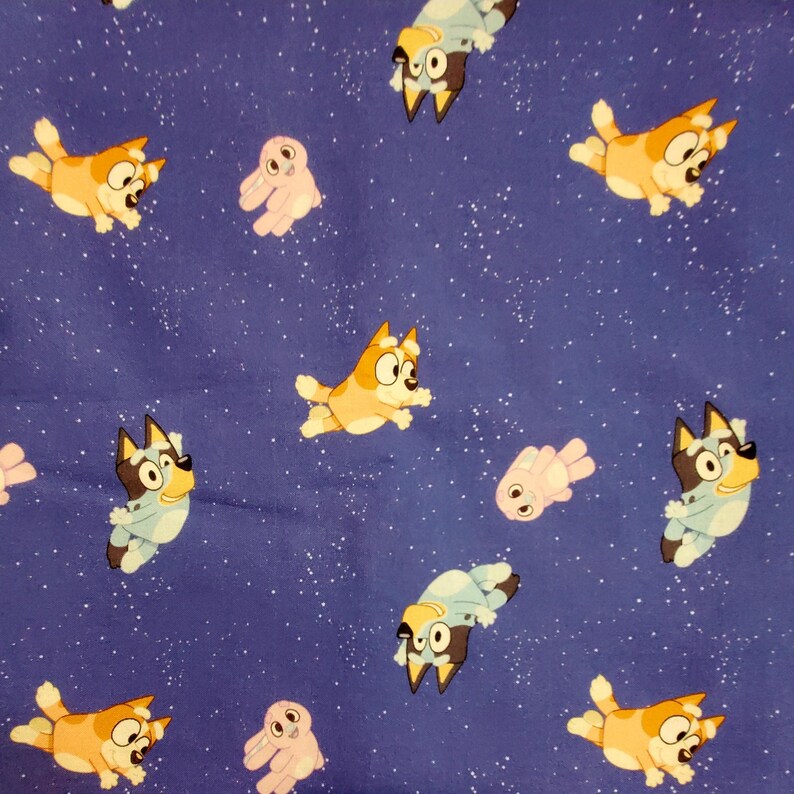 Fabric Bluey Bingo Floppy Circles or Goodnight 100% Cotton 1/2 Yd FQ ...