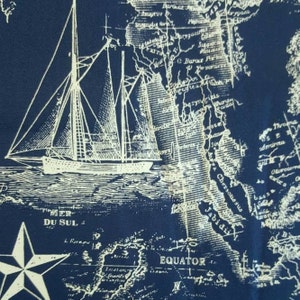 Scrub Tops Maps Sailing the Seven Seas Travel Nautical Especially ...