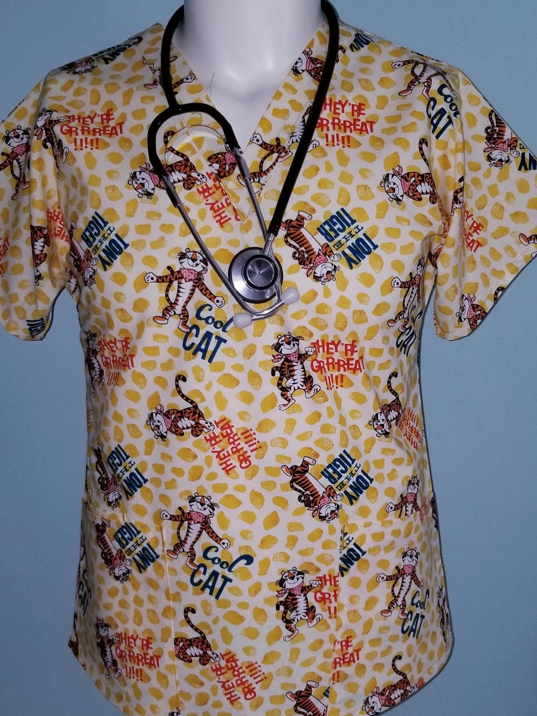 Scrub Tops Medical Mens Tony Tiger They're Grrreat Especially Tailored ...