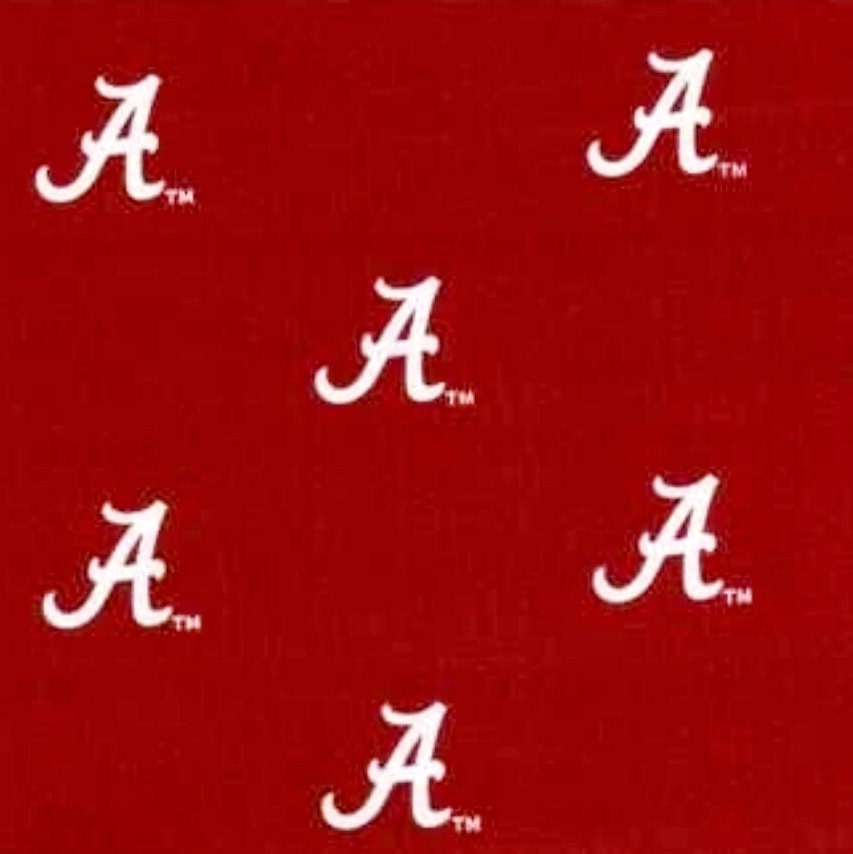 Fabric Alabama Roll Tide /by Half Yard 100% Quilting Crimson Team ...