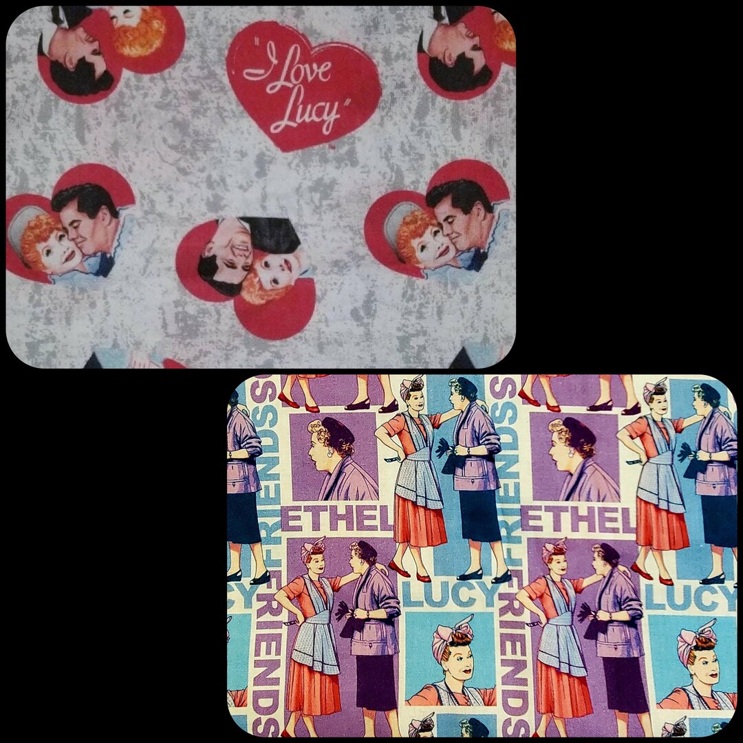 Fabrics I Love Lucy Ricky Ethel Best Friends Classic HTF by Yard 1/2 Yd ...