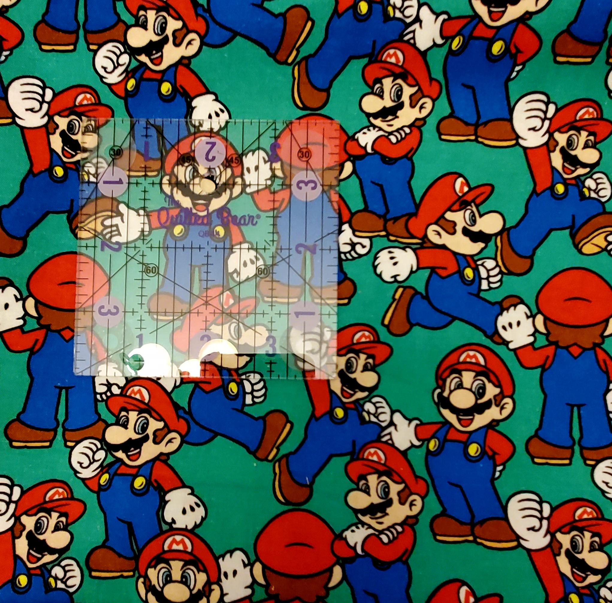 Fabric Sonic/mario Luigi/donkey Kong Sold by Fat Q's 1/2 Yd Nintendo ...