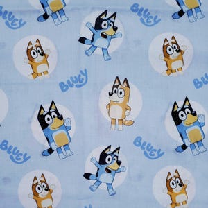 Fabric Bluey Bingo Floppy Circles or Goodnight 100% Cotton 1/2 Yd FQ ...