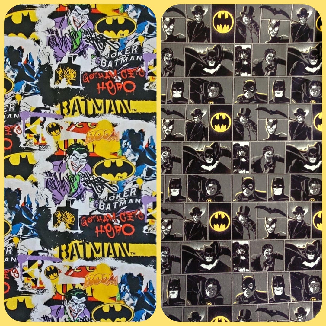 Fabrics Batman Vs Joker Gotham DC Comics 100% Cotton Quilting by Half ...