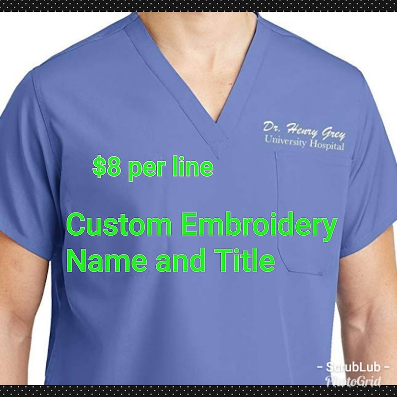 Monogrammed Scrubs - Etsy