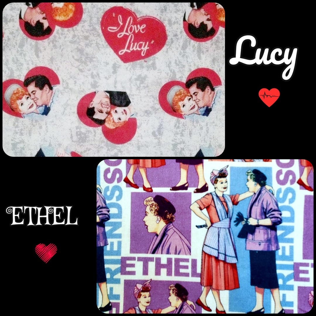 Fabrics I Love Lucy Ricky Ethel Best Friends Classic HTF by Yard 1/2 Yd ...