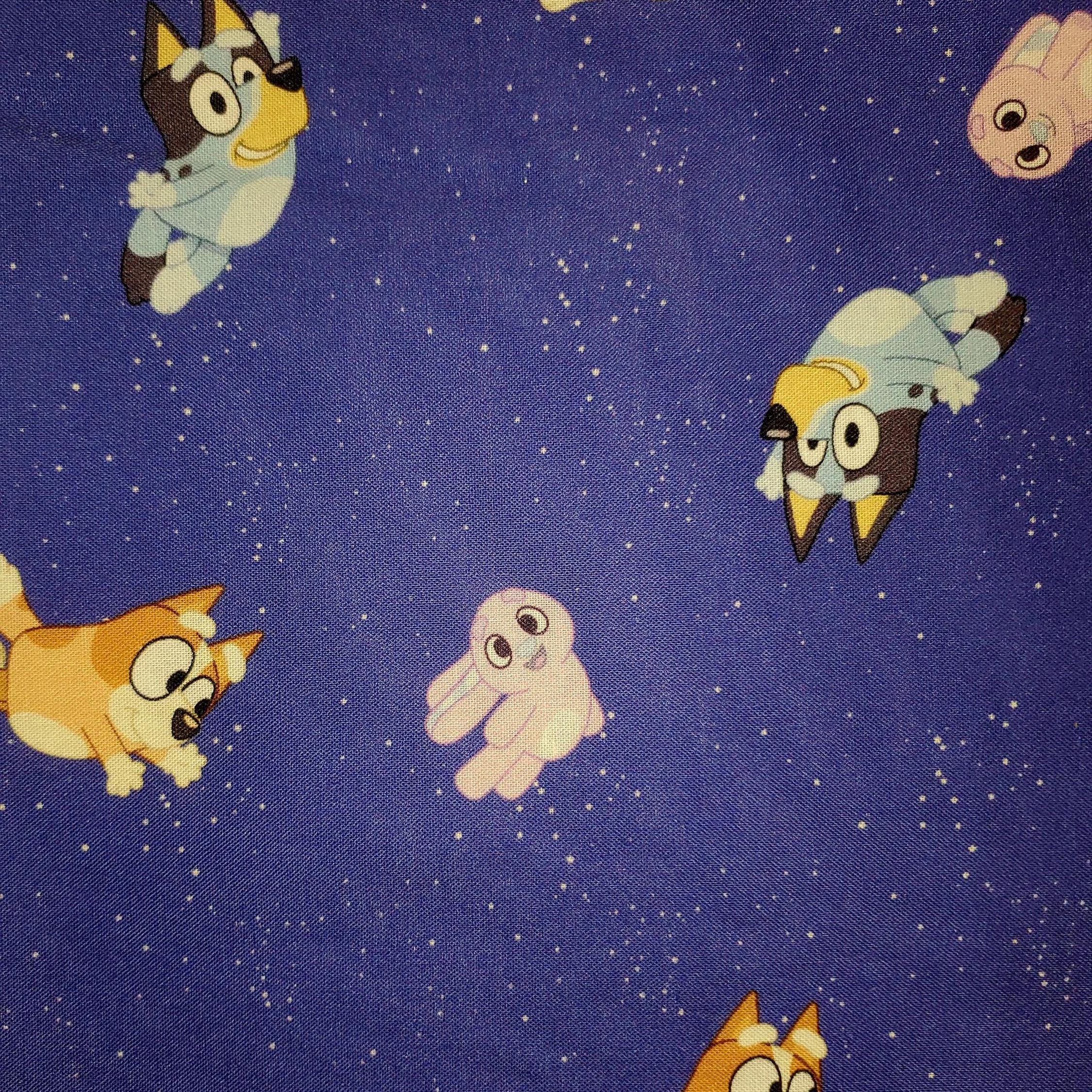 Fabric Bluey Bingo Floppy Circles or Goodnight 100% Cotton 1/2 Yd FQ ...