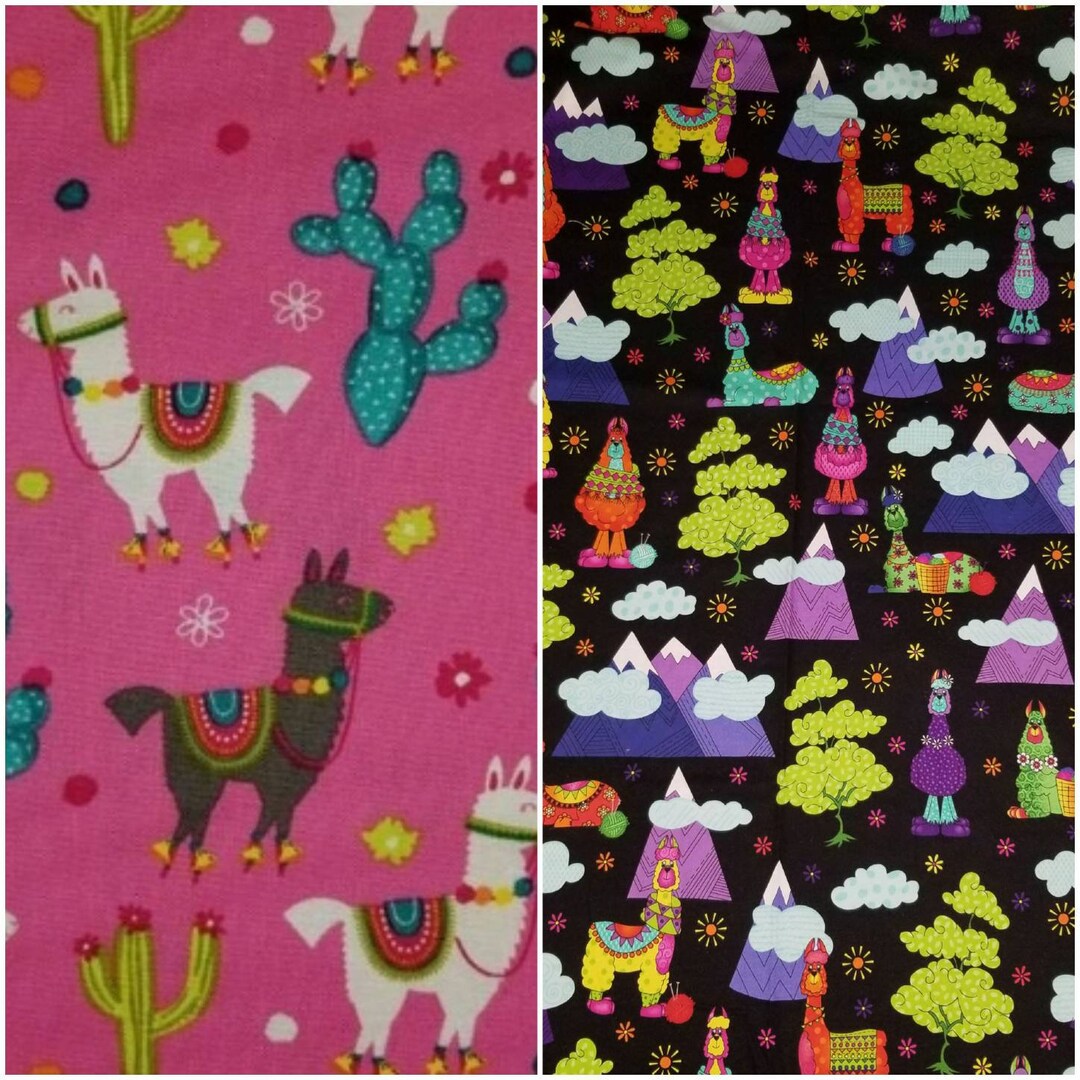 Scrub Tops Llama Llamas Lots of Color Drama 2 Choices Especially ...
