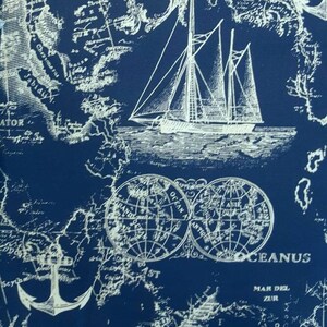 Scrub Tops Maps Sailing the Seven Seas Travel Nautical Especially ...