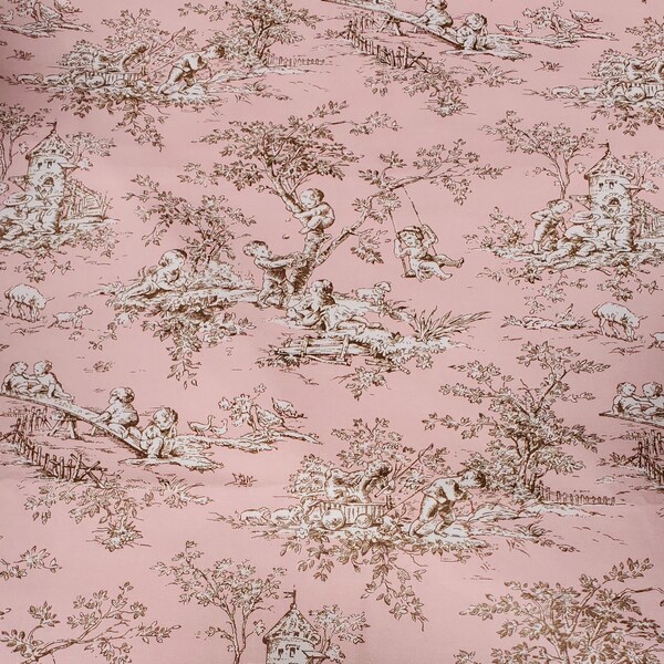 Pink Toile Curtains - Etsy