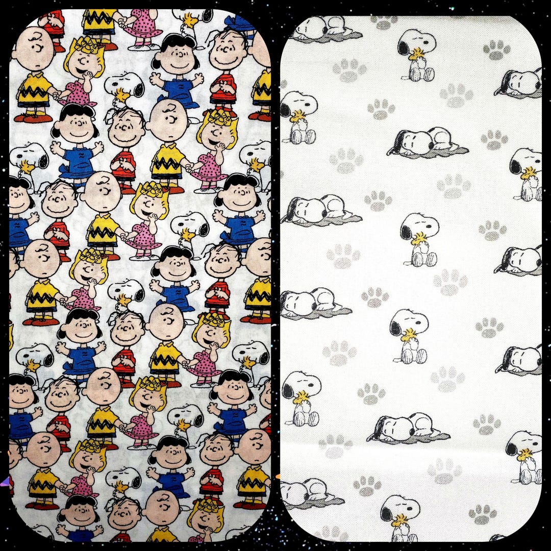Fabric Charlie Brown Gang/snoopy Hugs Woodstock 100% Cotton Quilt HTF ...