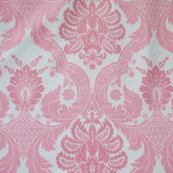 Pink Damask Fabric - Etsy
