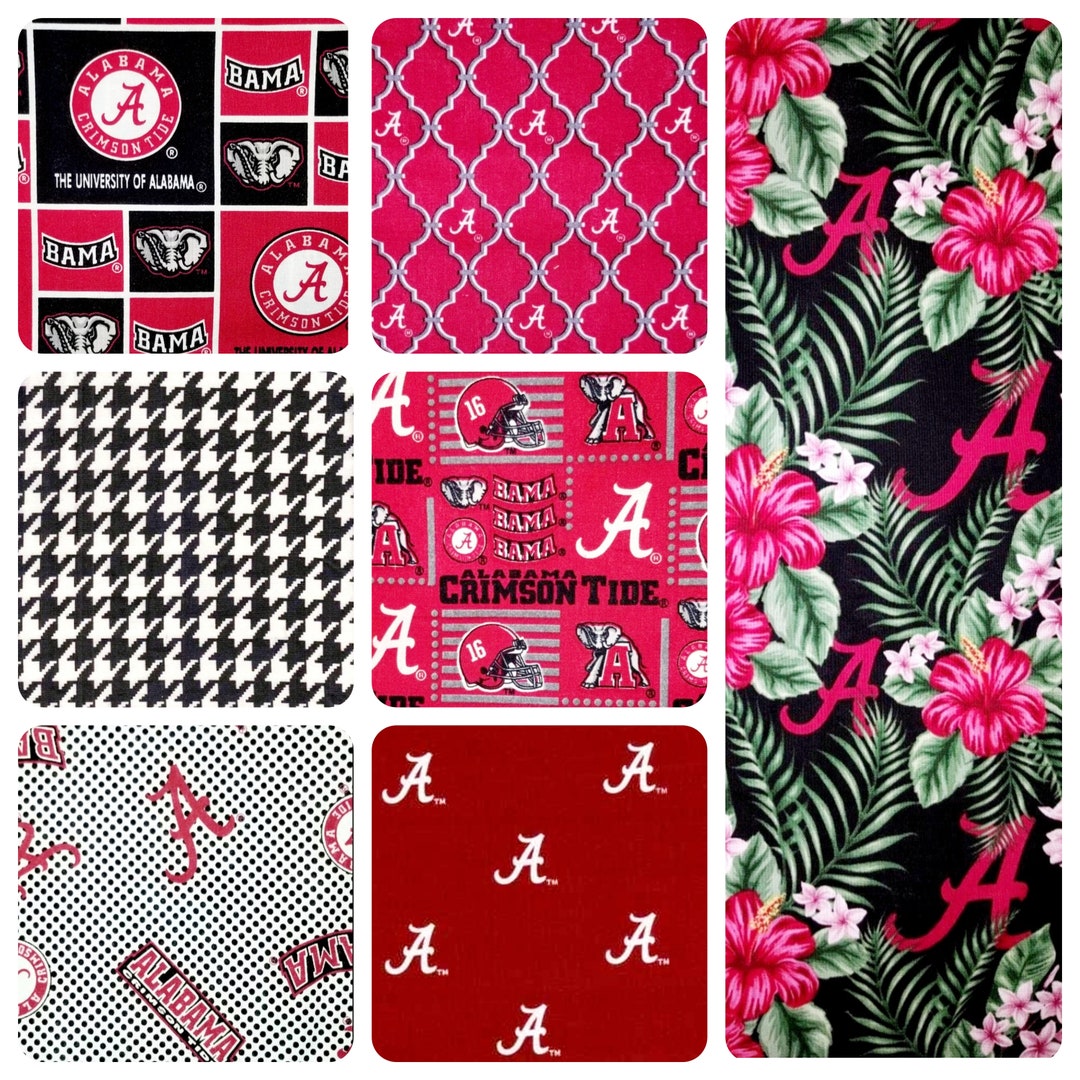 Fabric Alabama Roll Tide /by Half Yard 100% Quilting Crimson Team ...