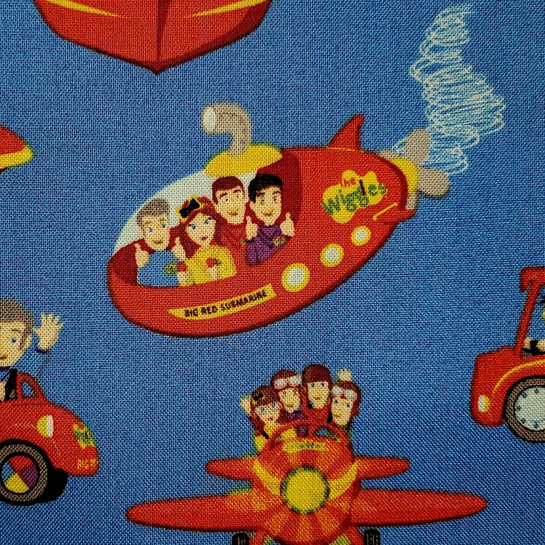 Fabrics the Wiggles Big Red Car or Bubble Guppies 100% Cotton Quilt by ...