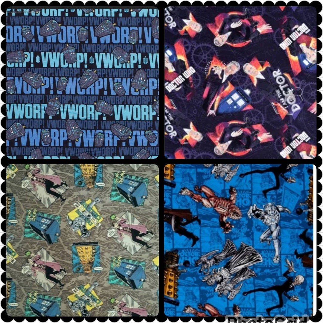 Doctor Who Fabrics I Am the Dr Cyberman Madman in Box Dalek Tardis 100 ...
