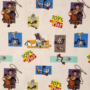 Fabrics Toy Story Buzz Woody Forky Great Cotton Prints by Yard 1/2 FQ ...