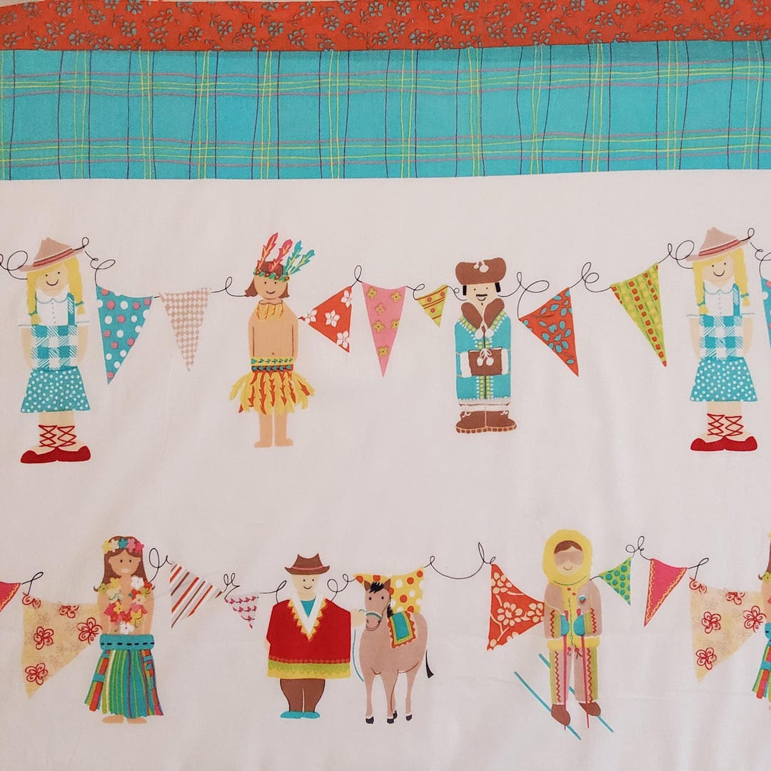 Fabric Children Around the World 100% Cotton by FQ 1/2 Yd Quilt ...