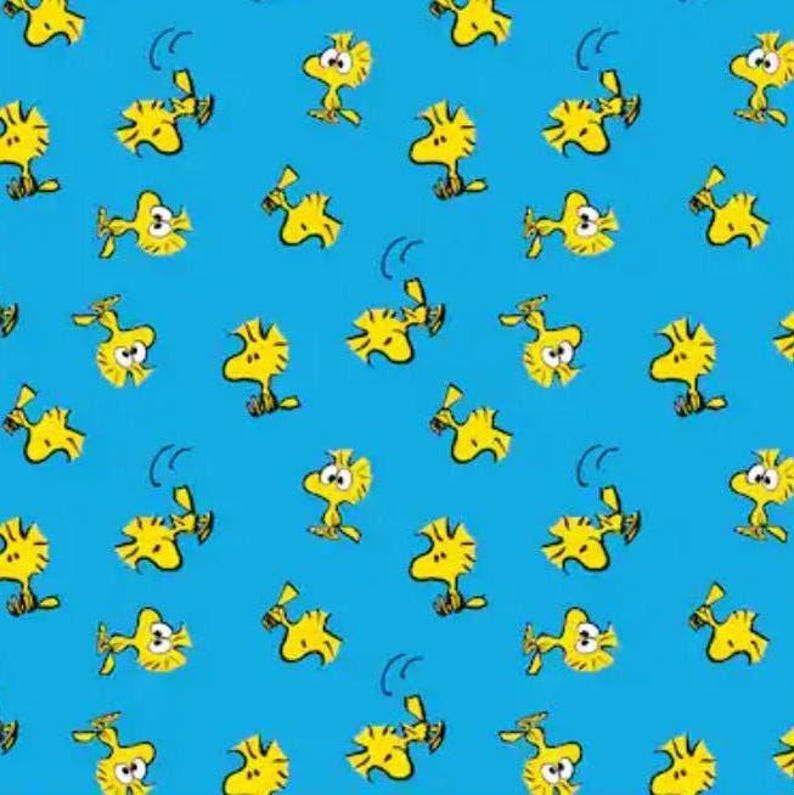 Fabric Woodstock Snoopy Tie Dye Charlie Lucy Springtime Best Friends ...