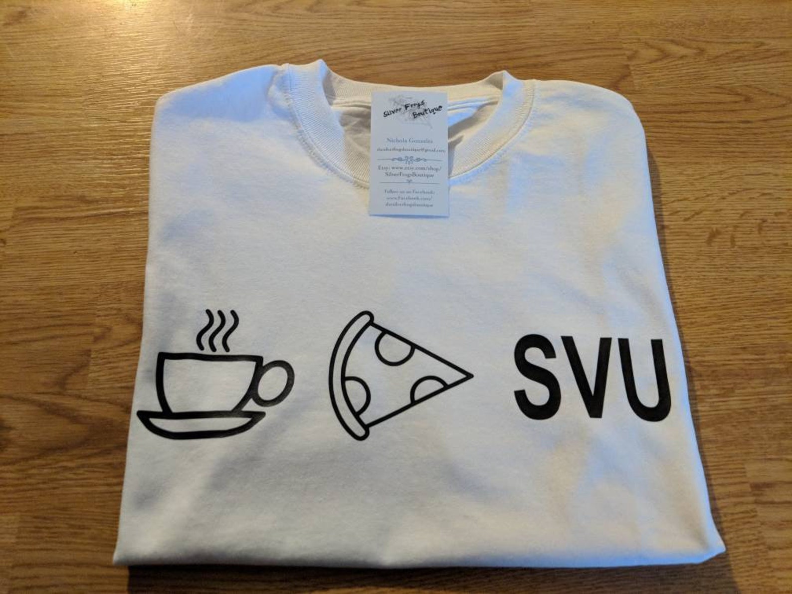 Coffee Pizza SVU Shirt - Law and Order Special Victims Unit - Coffee ...