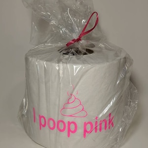 I Poop Pink Toilet Paper Roll Gag Gift Girls Bathroom Decor - Etsy