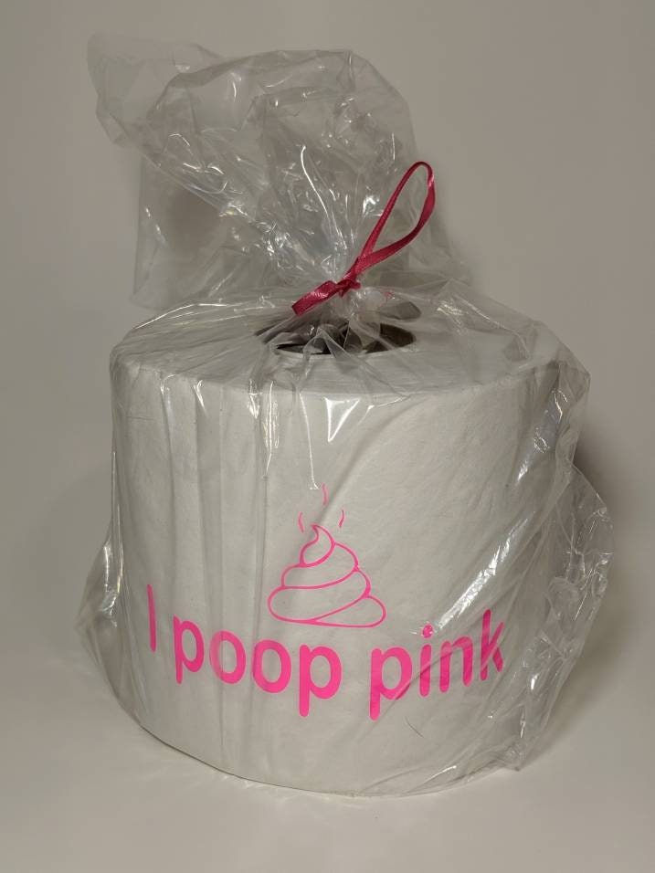 I Poop Pink Toilet Paper Roll Gag Gift Girls Bathroom Decor - Etsy