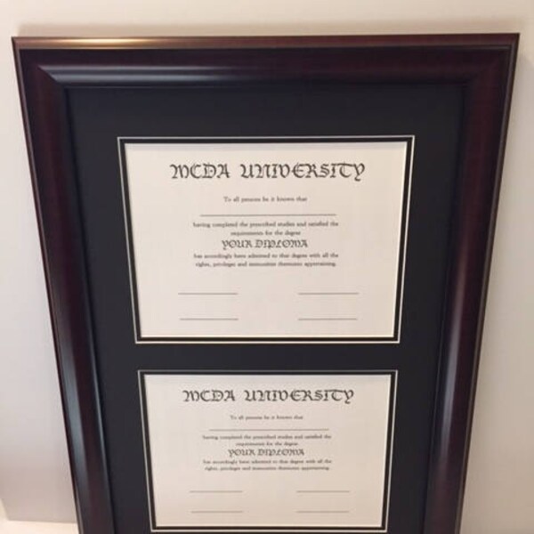 Double Diploma Frame - Etsy
